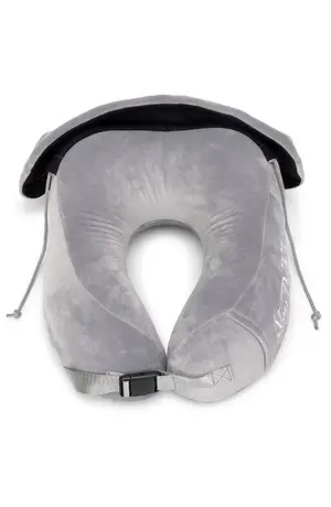 VON DUTCH Eyeconic Hooded Travel Neck Pillow - Grey