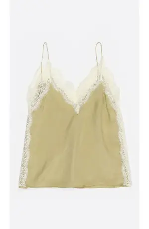Bimba Y Lola Lace Strappy Top - Light Khaki