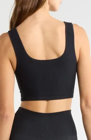 Lunya Seamless Flow Square Neck Bralette - Immersed Black