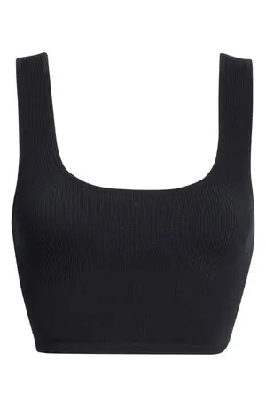 Lunya Seamless Flow Square Neck Bralette - Immersed Black