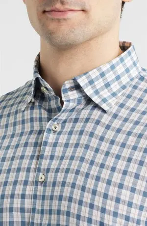 Johnnie-o Tad Plaid Linen Blend Button-up Shirt