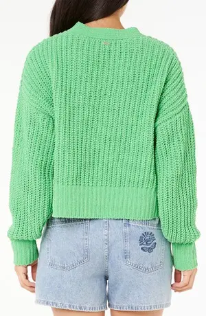 Rip Curl Relaxed Fit Knit Cardigan - Irish Green