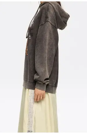 Bimba Y Lola Washed Oversized Logo Sweatshirt