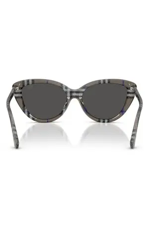 Burberry 55mm Cat Eye Sunglasses - Dark Grey