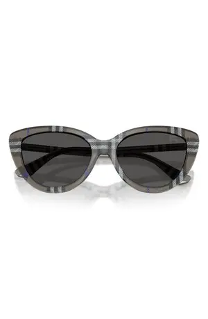 Burberry 55mm Cat Eye Sunglasses - Dark Grey