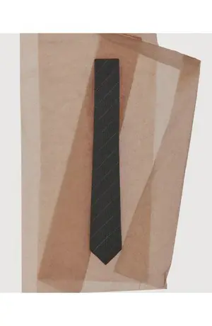 Mango Stripe Wool Blend Tie