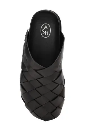 Ash Tor Woven Clog - Black