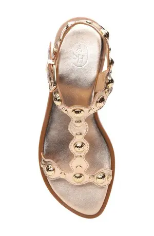 Ash Studded Ankle Strap Sandal - Mekong Gold