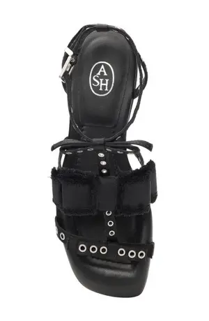 Ash Studded Ankle Strap Slide Sandal