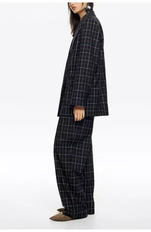 Bimba Y Lola Checked Tailored Double-breasted Jacket
