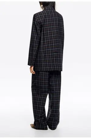 Bimba Y Lola Checked Tailored Double-breasted Jacket