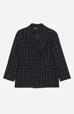Bimba Y Lola Checked Tailored Double-breasted Jacket