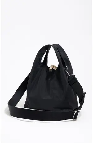 Bimba Y Lola Nylon Paper Bag With Bow Detail - Black