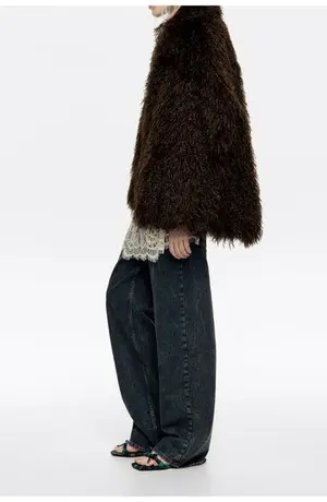 Bimba Y Lola Faux Fur Overcoat