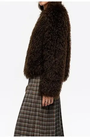 Bimba Y Lola Faux Fur Pullover Coat