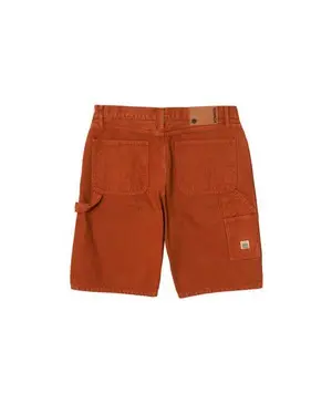 VOWELS Denim Painter Shorts - Persimmon