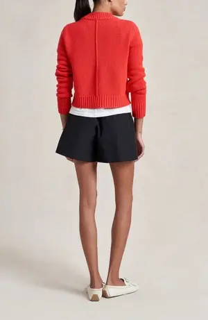 LA LIGNE Solid Mini Marin Sweater - Coral