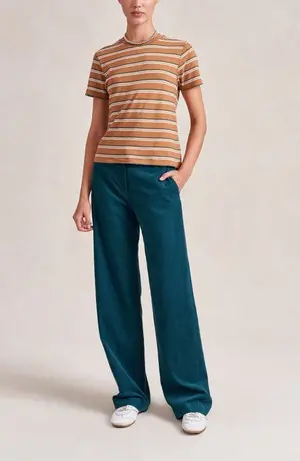 LA LIGNE Striped Molly Tee - Tan/multi