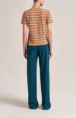 LA LIGNE Striped Molly Tee - Tan/multi