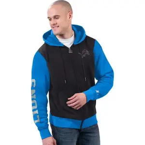 STARTER Detroit Lions Thursday Night Gridiron Full-zip Hoodie - Black