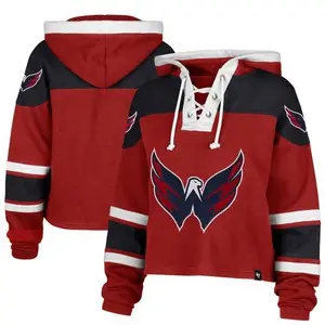 '47 Washington Capitals Cropped Lacer Hoodie - Red