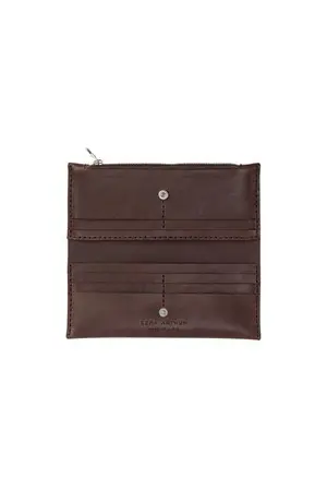 EZRA ARTHUR Long Zipper Wallet - Malbec