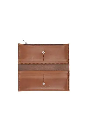 EZRA ARTHUR Long Zipper Wallet - Whiskey