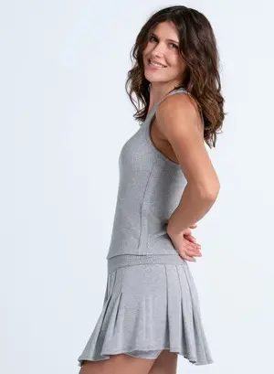 Lucky In Love Chill Play Tank - Heather Grey