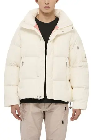 ALPHA STYLE Leverett Cropped Down Puffer - White