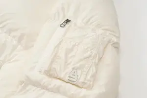 ALPHA STYLE Leverett Cropped Down Puffer - White
