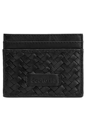 ECOTORIE Denton Leather Card Case - Black