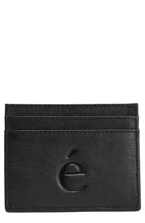 ECOTORIE Denton Leather Card Case - Black