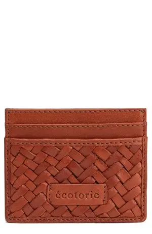 ECOTORIE Denton Leather Card Case Brandy