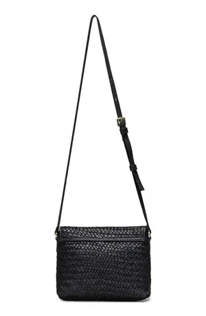 ECOTORIE Irving Woven Crossbody Bag - Black