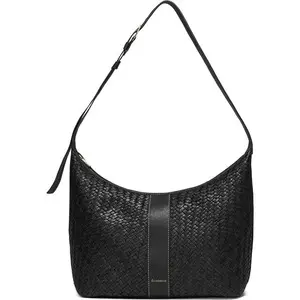 ECOTORIE Frisco Woven Shoulder Bag - Black