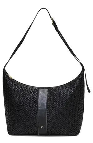 ECOTORIE Frisco Woven Shoulder Bag - Black