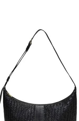 ECOTORIE Frisco Woven Shoulder Bag - Black