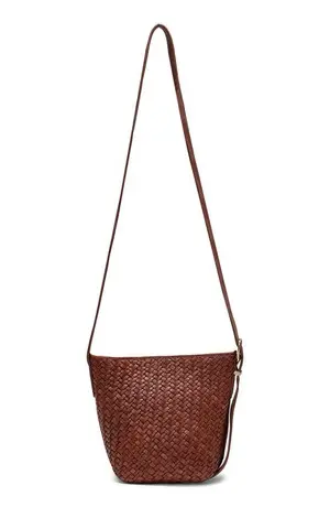 ECOTORIE Waco Leather Bucket Bag - Brandy