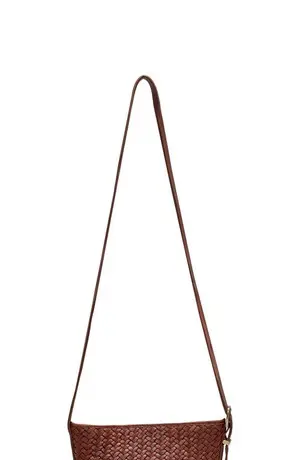 ECOTORIE Waco Leather Bucket Bag - Brandy