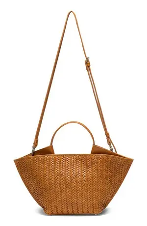 ECOTORIE Small Woven Crossbody Bag - Tan