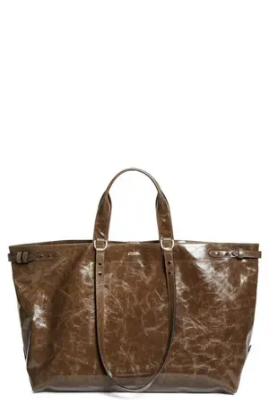 Isabel Marant Winna Leather Tote - Moss Green