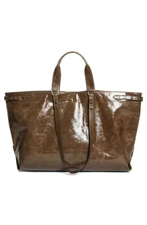 Isabel Marant Winna Leather Tote - Moss Green