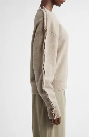 AISLING CAMPS Sculpted Wool Blend Pullover Sweater