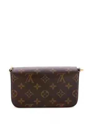 LOUIS VUITTON Felicie Strap & Go Handbag Monogram Canvas - Brown