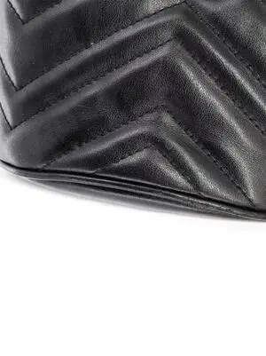 Gucci Gg Marmont Matelassé Leather Mini Bucket Bag - Black