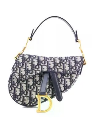 Dior Saddle Oblique Canvas Mini Shoulder Bag - Blue