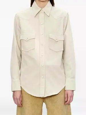 A.p.c. Buttoned Chest-pocket Shirt