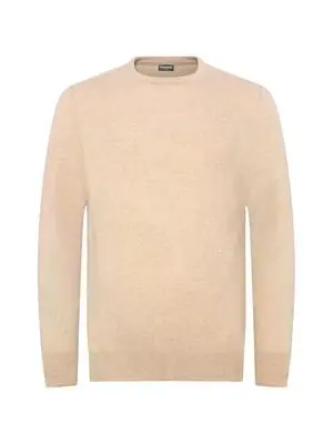 FRANZESE COLLECTION Ribbed Cashmere Crew-neck Sweater - Neutrals