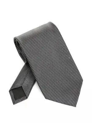 TOM FORD Patterned Silk Neck Tie - Grey