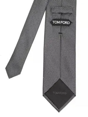 TOM FORD Patterned Silk Neck Tie - Grey